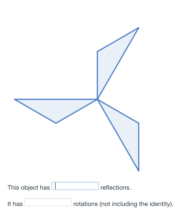 Solved This object has reflections. It has rotations (not | Chegg.com