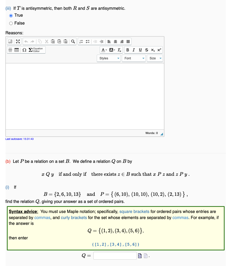Solved (a) Let A={3,14,15,16} and let R and S be two | Chegg.com