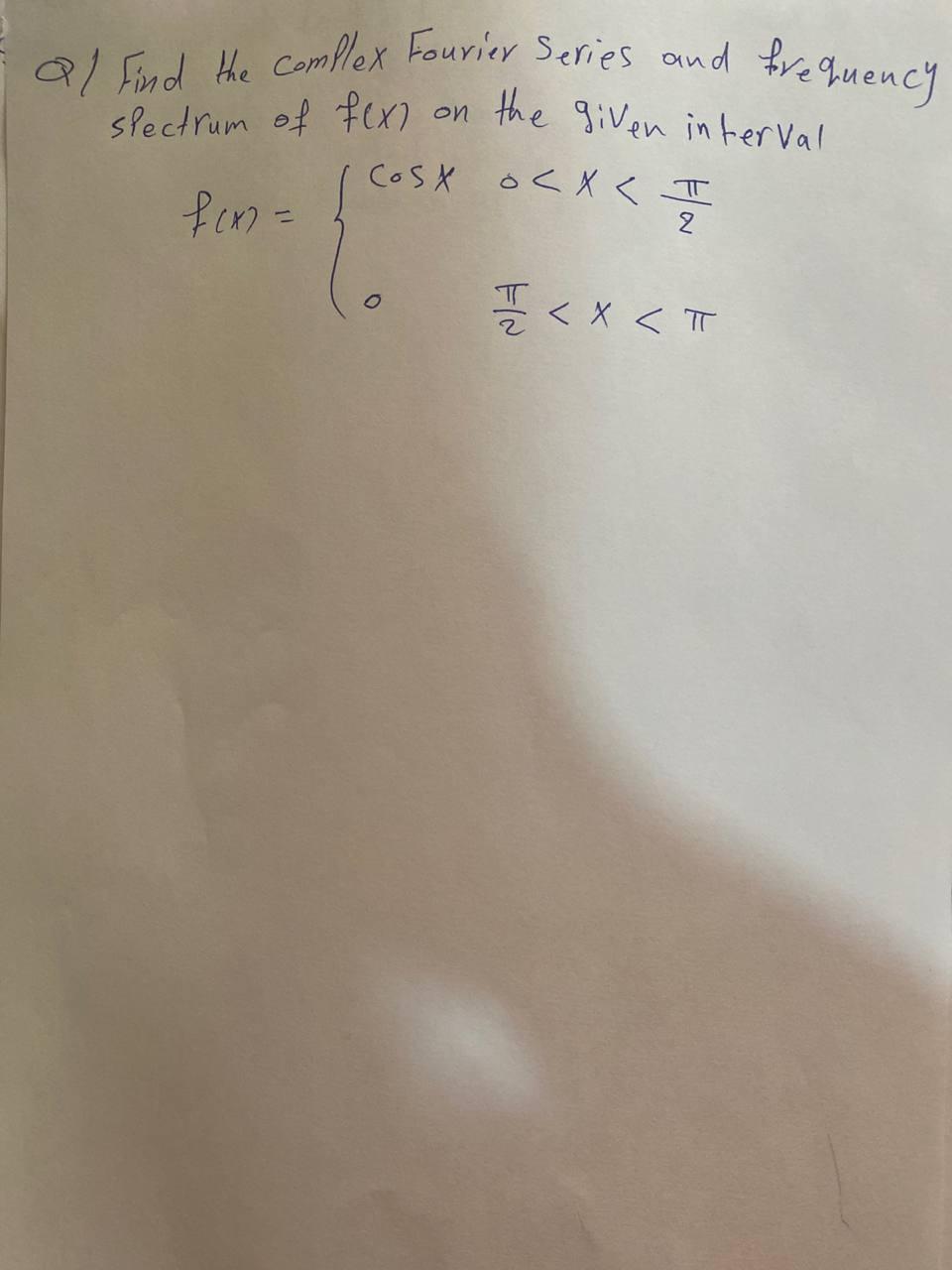 Solved al find the complex Fourier Series and frequency | Chegg.com