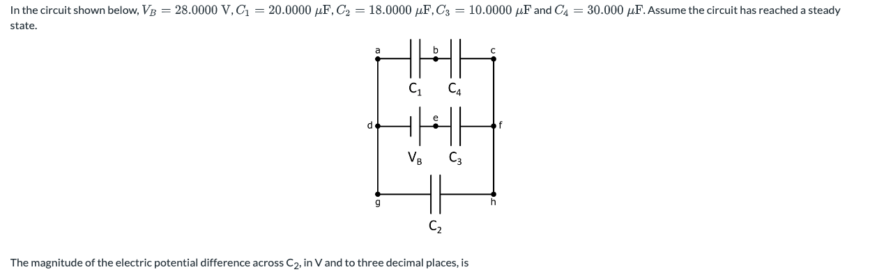 Solved In the circuit shown below, VB=28.0000 | Chegg.com