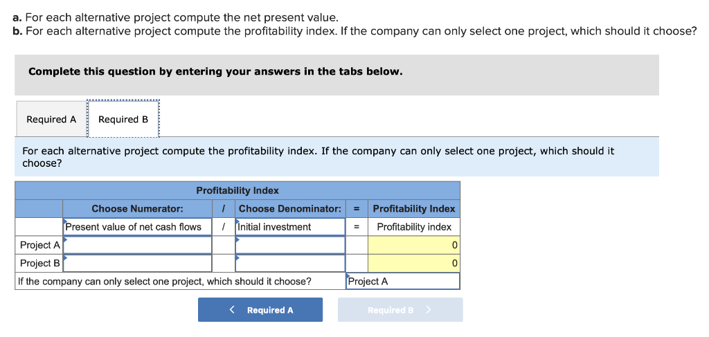 Solved Exercise 24-10 NPV and profitability index LO | Chegg.com