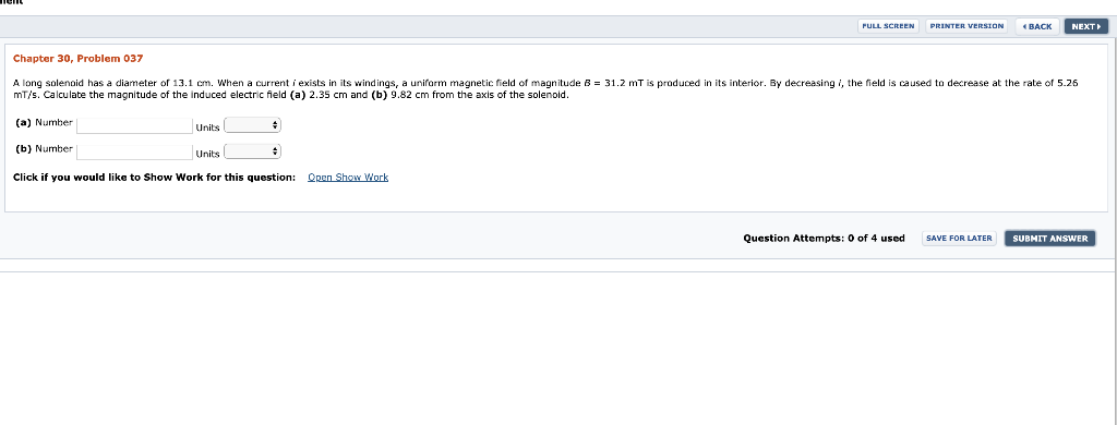Solved PULL SCREEN PRINTER VERSION BACK NEXT Chapter 30, | Chegg.com