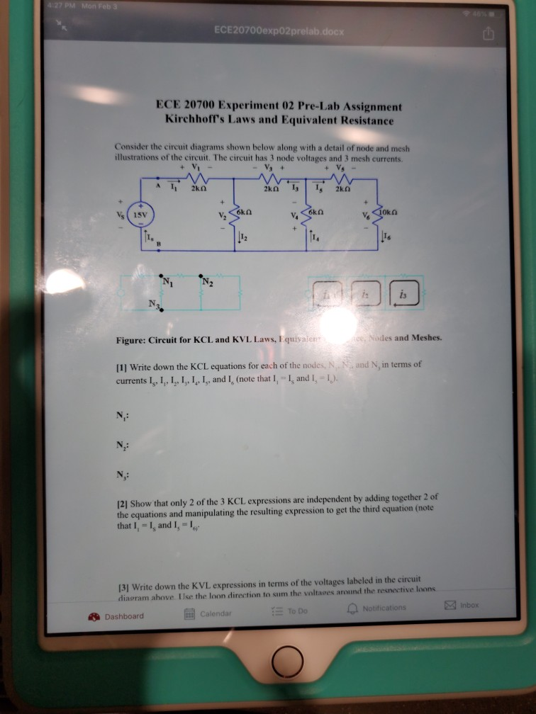 Solved 4:27 PM Mon Feb 3 ECE20700expo2 prelab.docx ECE 20700 | Chegg.com