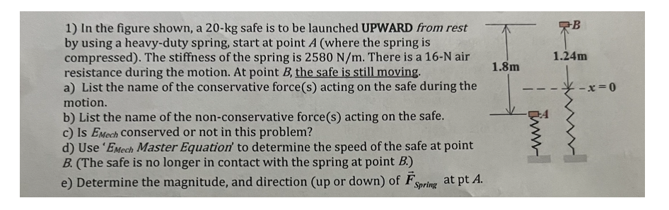 Solved 1) In the figure shown, a 20−kg safe is to be | Chegg.com