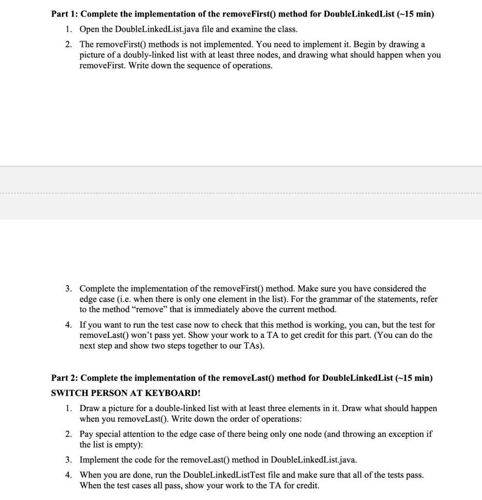 LANGUAGE: JAVA Instruction: @Override public T | Chegg.com