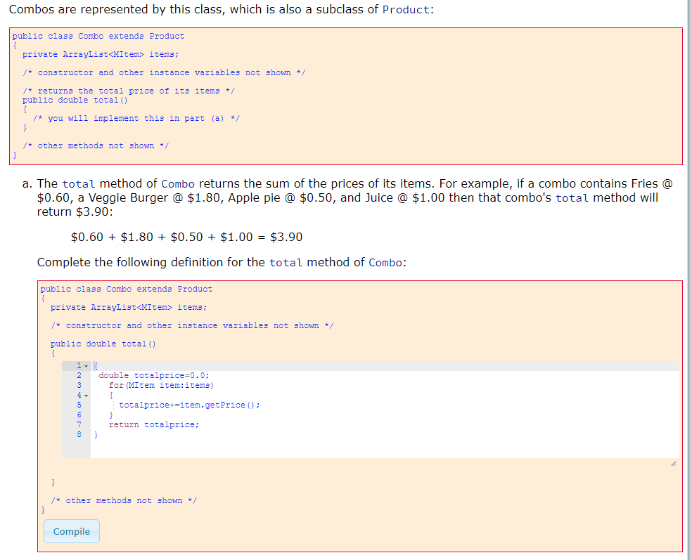 Solved 3. A fast-food company sells both individual items | Chegg.com