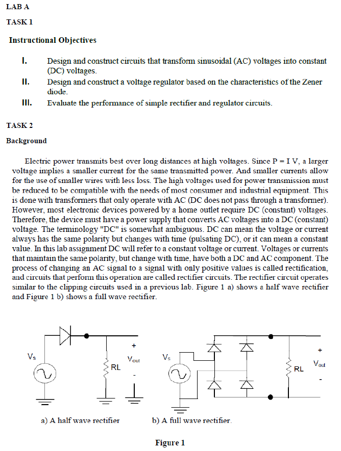 LABA TASK 1 Instructional Objectives I. Design and | Chegg.com