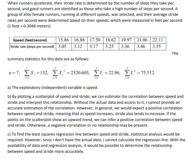 Solved When runners accelerate, their stride rate is | Chegg.com