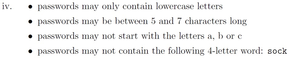 Solved How many passwords can be created which meet each set | Chegg.com