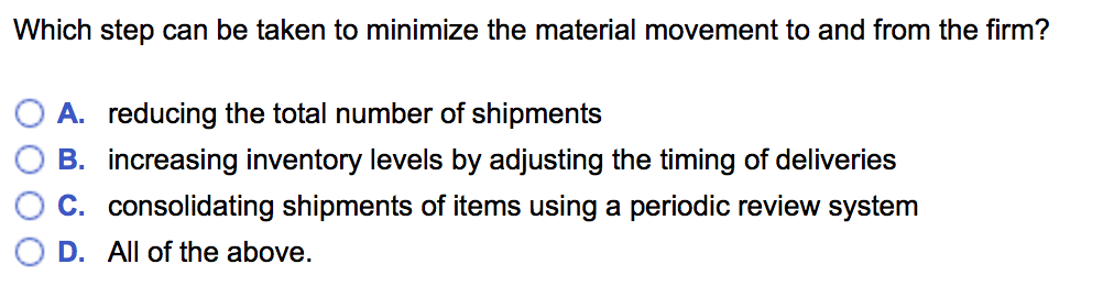 Solved Which step can be taken to minimize the material | Chegg.com