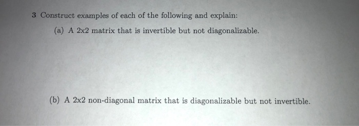 Solved 3 Construct examples of each of the following and | Chegg.com