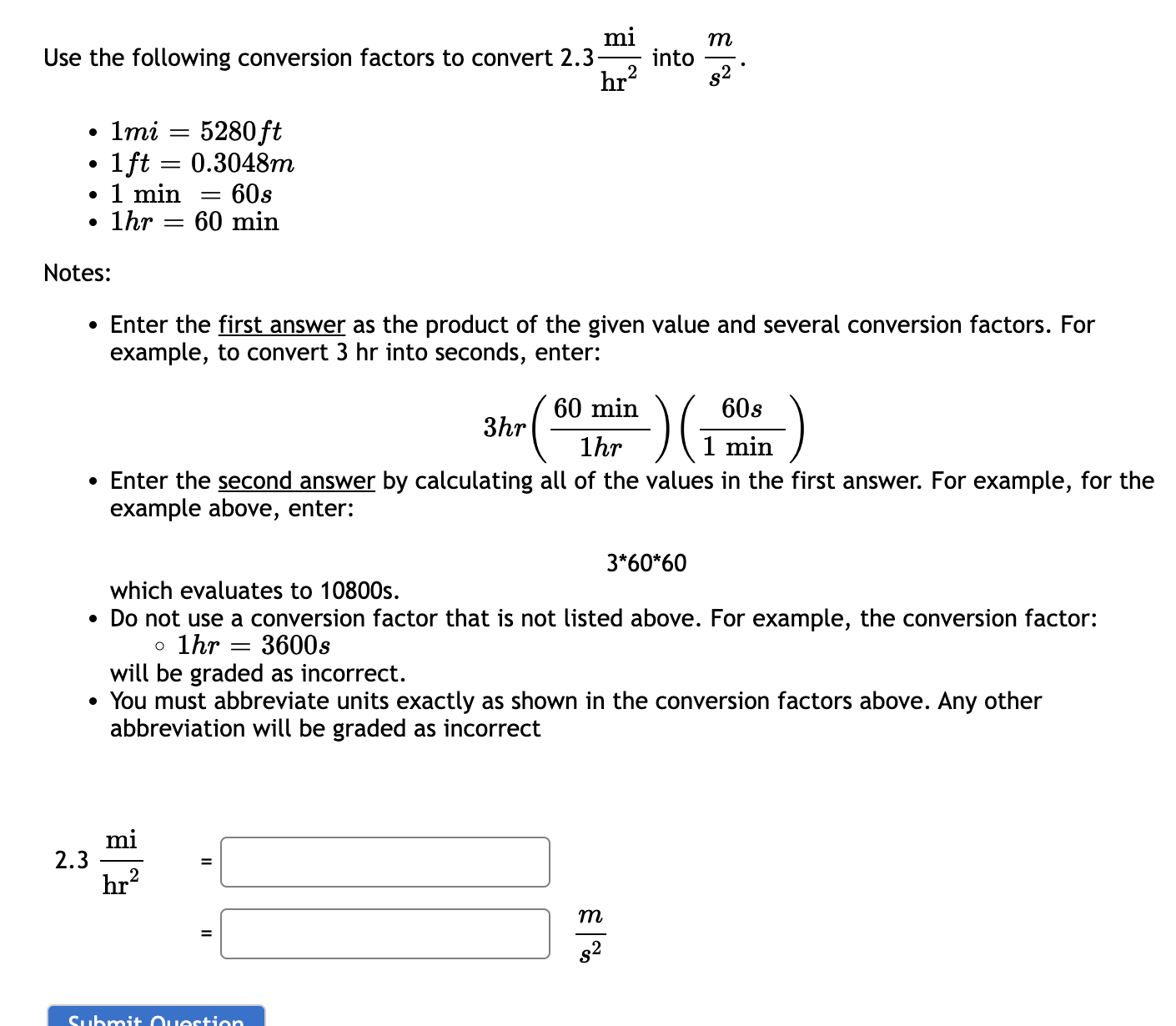 Solved Use the following conversion factors to convert | Chegg.com