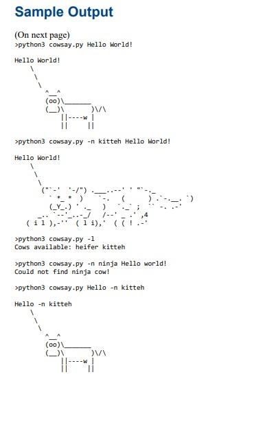 Solved Lab 07: The Cow Says... Overview This lab is designed | Chegg.com