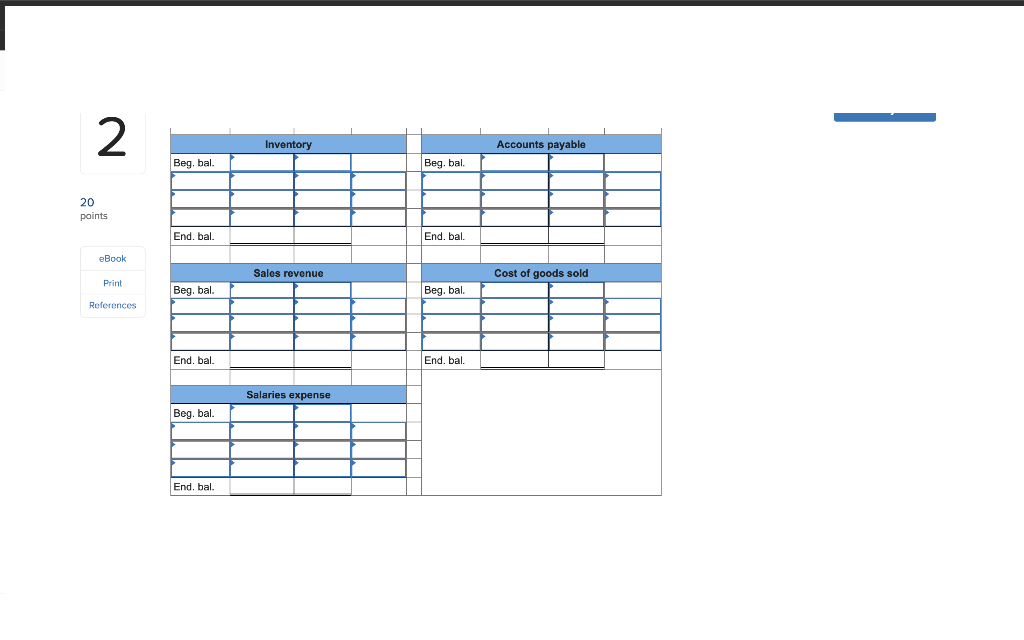 Solved 2 Brief Exercise 2-3 (Algo) T-accounts (LO2-4) 20 | Chegg.com