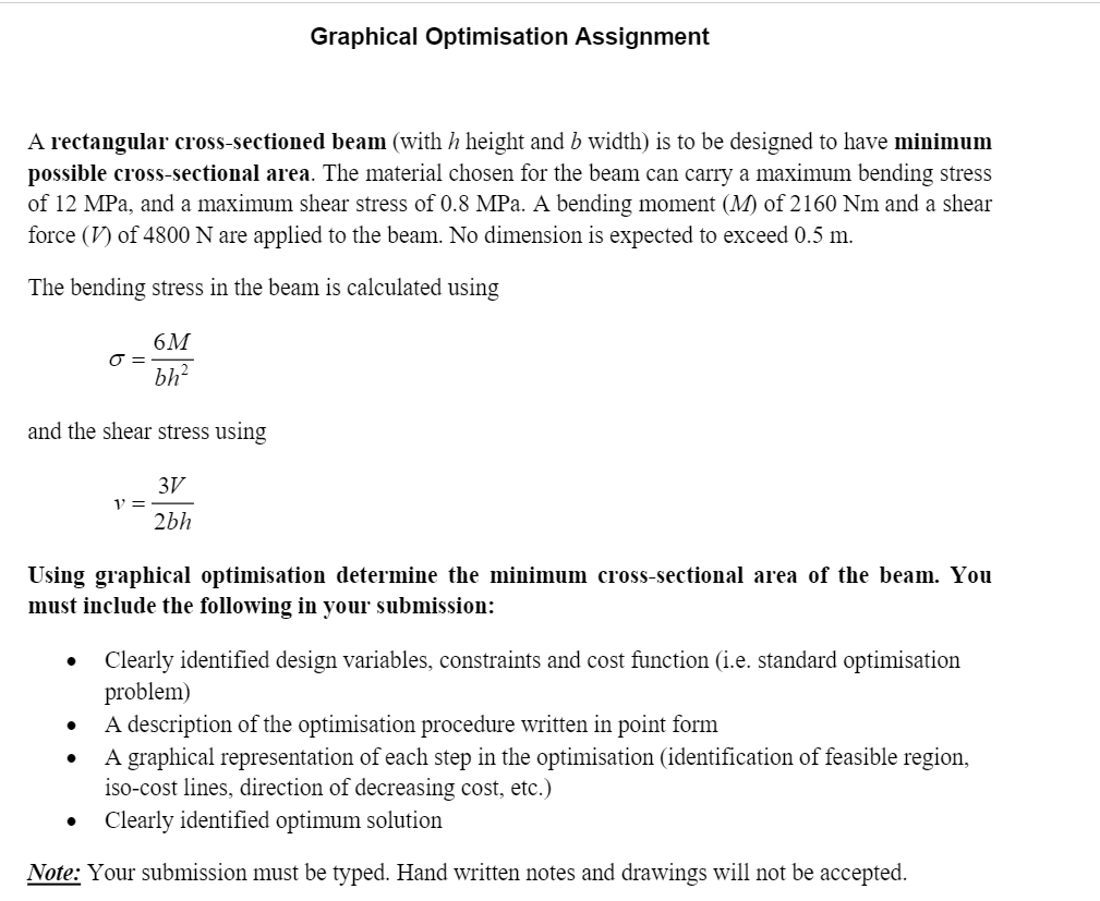 Solved Graphical Optimisation Assignment A rectangular | Chegg.com
