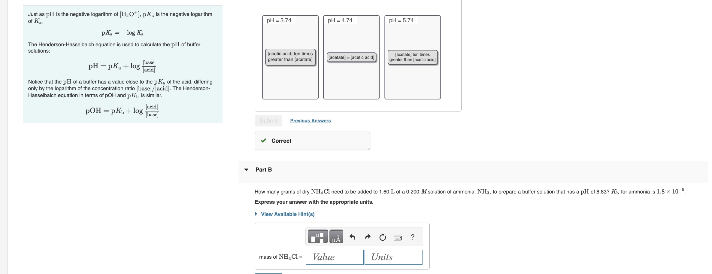 Solved Just as pH is the negative logarithm of [H3O+],pKa is | Chegg.com