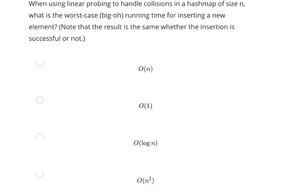 Solved What is the worst case running time for Bubble Sort | Chegg.com