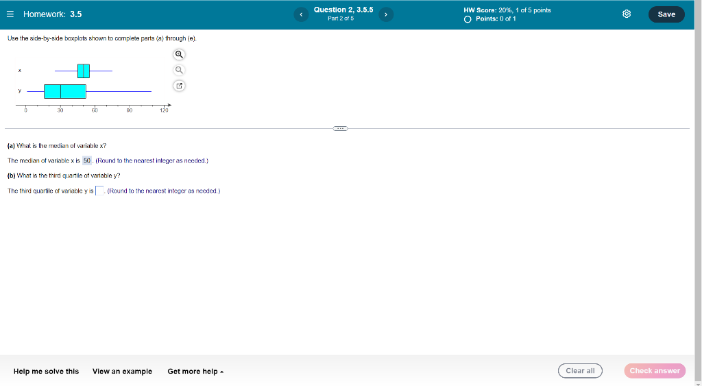 Solved Homework: 3.5 Use the side-by-side boxplots shown | Chegg.com