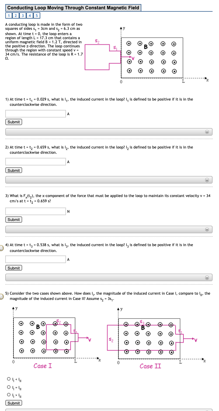 Solved Conducting Loop Moving Through Constant Magnetic | Chegg.com