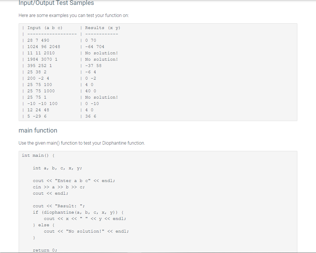 Solved 18.11 Lab: Linear diophantine equations In this | Chegg.com