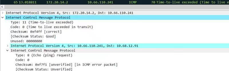 Examine the ICMP TTL-exceeded packet. Identify the | Chegg.com