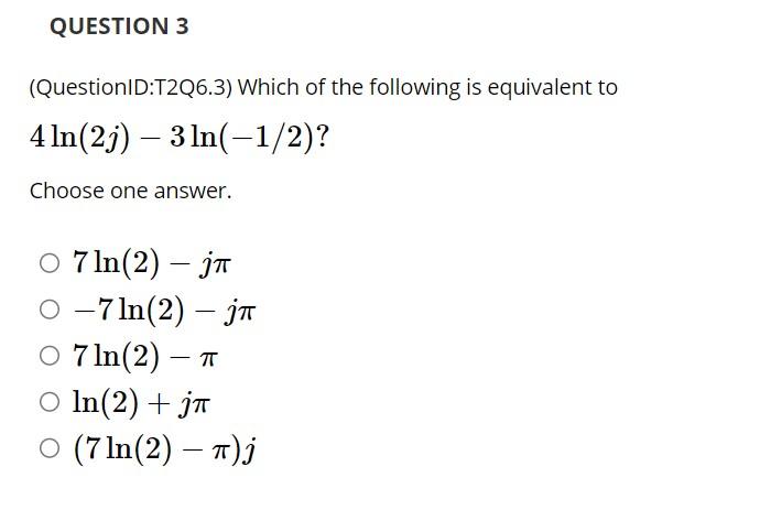 Solved (QuestionID:T2Q6.3) Which of the following is | Chegg.com