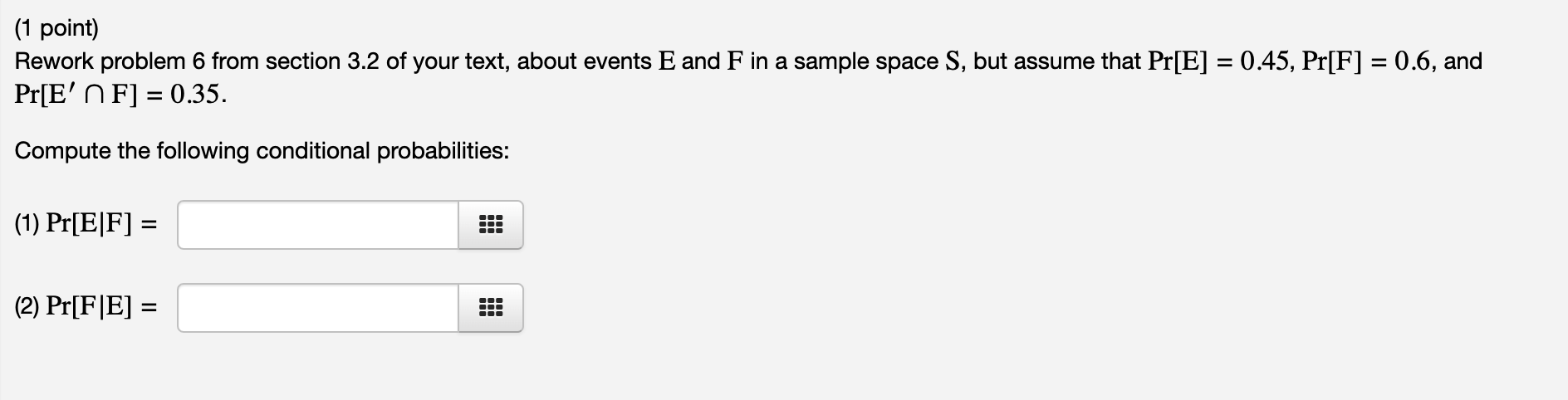 Solved Rework problem 7 from section 3.2 of your text, about | Chegg.com