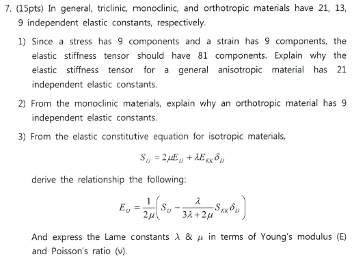 Solved 7. (15pts) In general, triclinic, monoclinic, and | Chegg.com