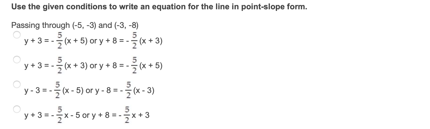 Solved Use the given conditions to write an equation for the | Chegg.com