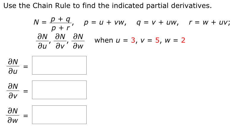 Solved Use the Chain Rule to find the indicated partial | Chegg.com