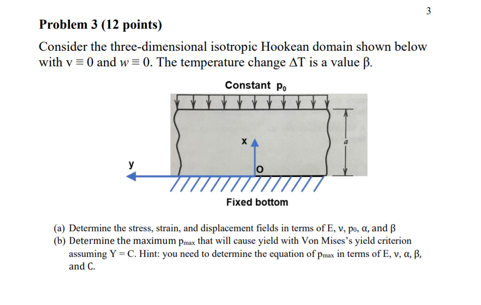 Solved 3 Problem 3 (12 points) Consider the | Chegg.com