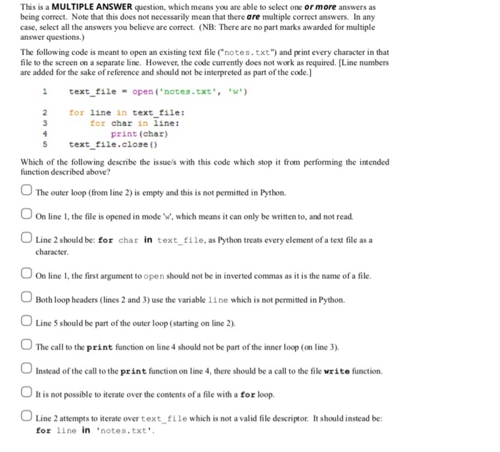 Solved This is a MULTIPLE ANSWER question, which means you | Chegg.com