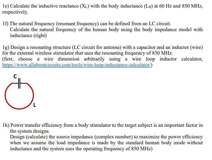 Solved 1. (3 pts) Two human body impedance models used in | Chegg.com