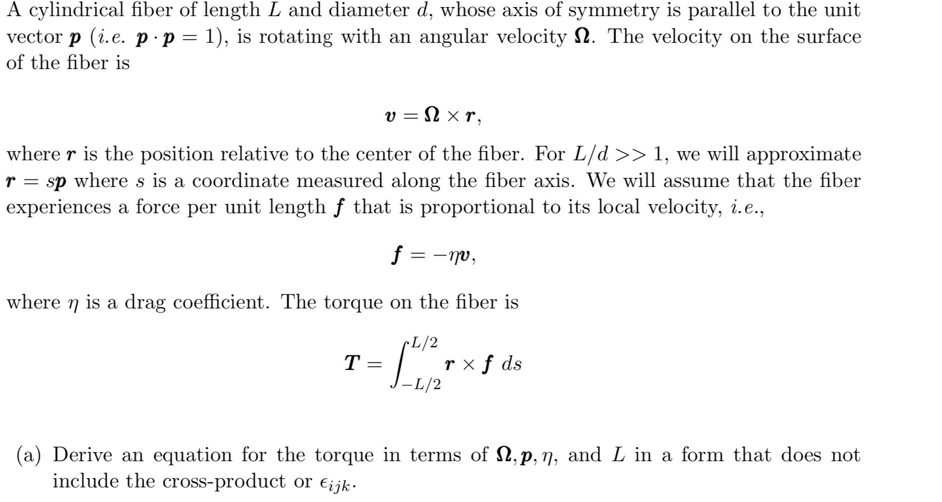 Torque Equation Cross Product