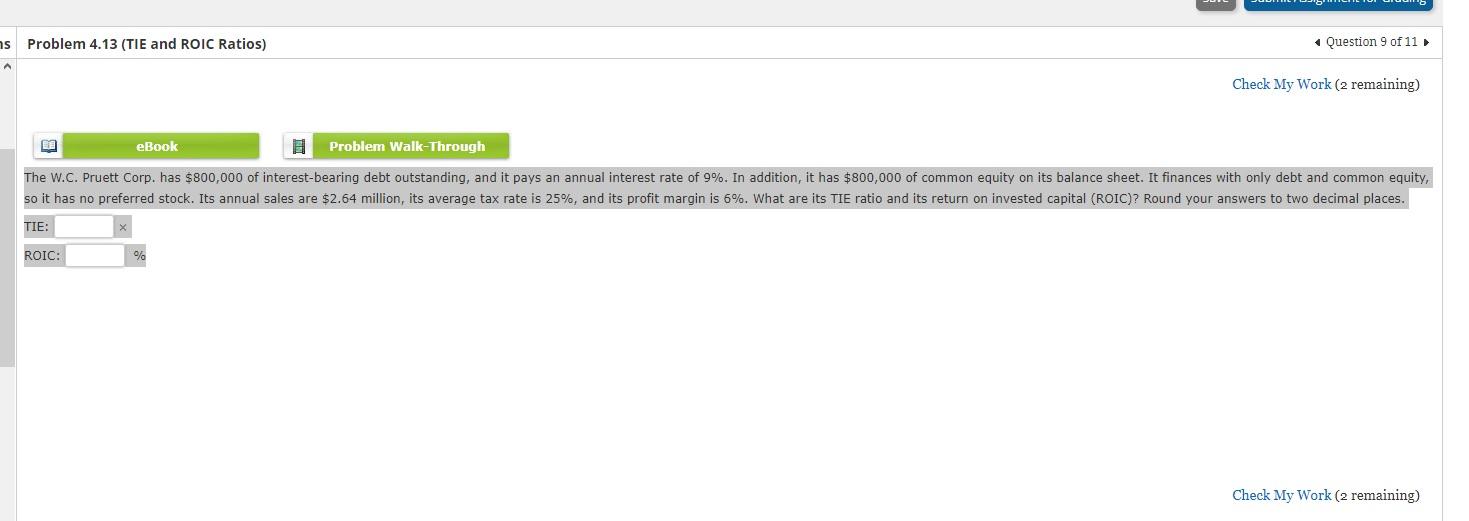 Solved Check My Work (2 remaining) | Chegg.com