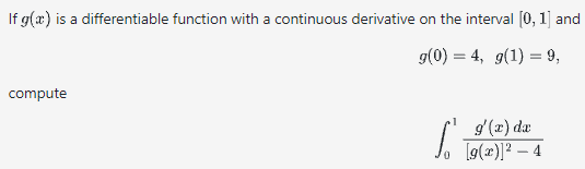 Solved If g(x) ﻿is a differentiable function with a | Chegg.com