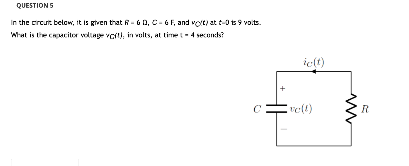 Solved In the circuit below, it is given that R=6Ω,C=6 F, | Chegg.com