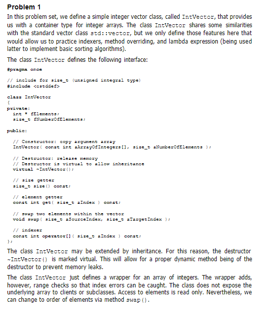 Solved Problem 1 In this problem set, we define a simple | Chegg.com