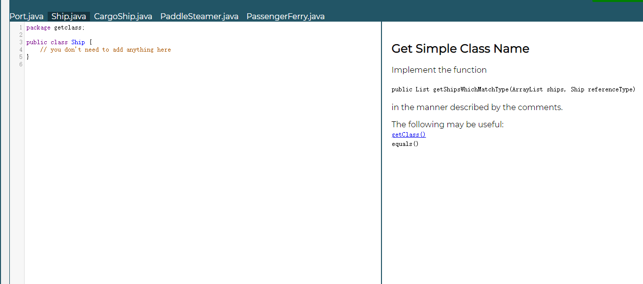 Solved Port.java Ship.java CargoShip.java PaddleSteamer.java | Chegg.com
