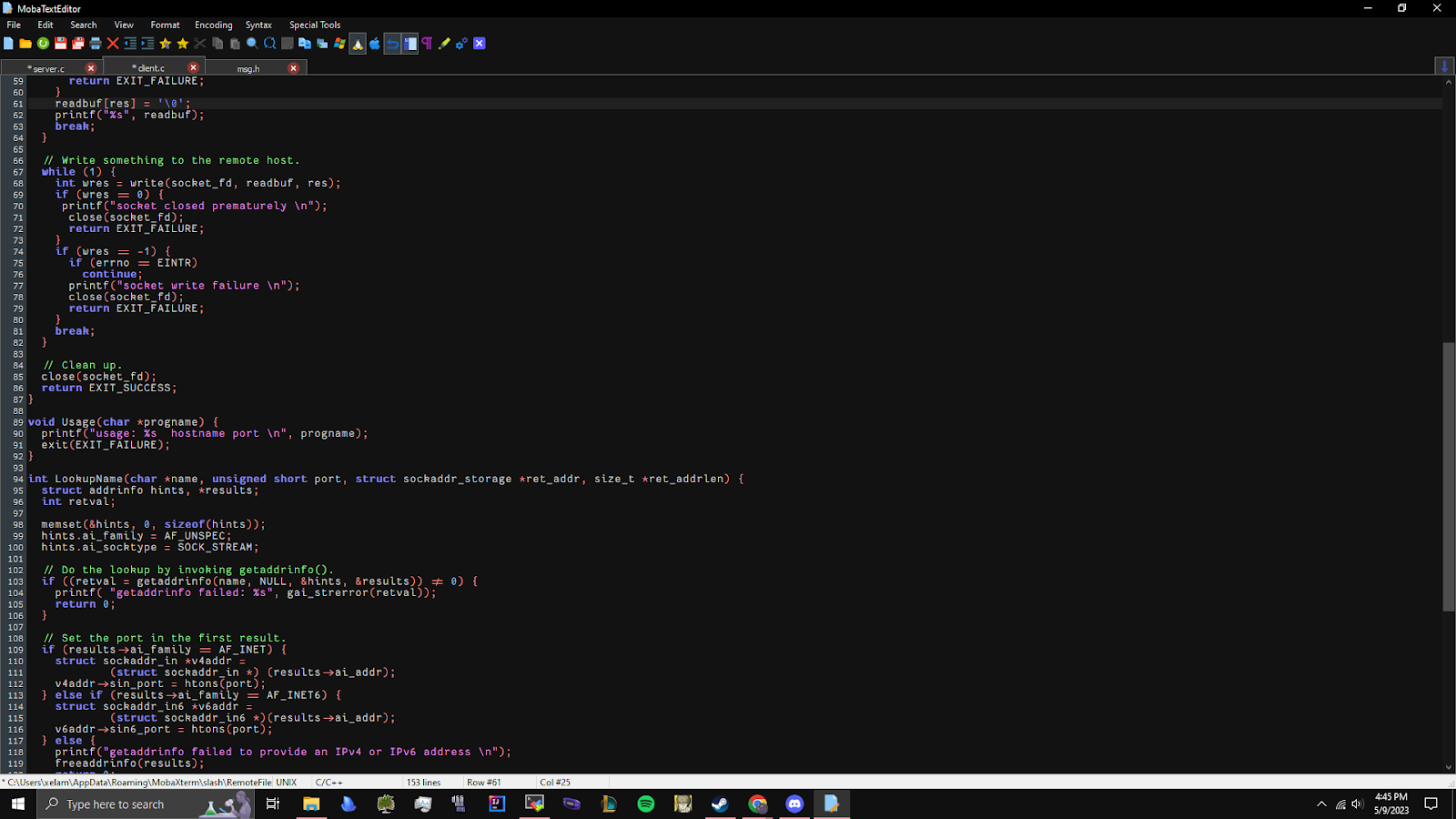Solved Implement Database Server Dbserver And Client Chegg