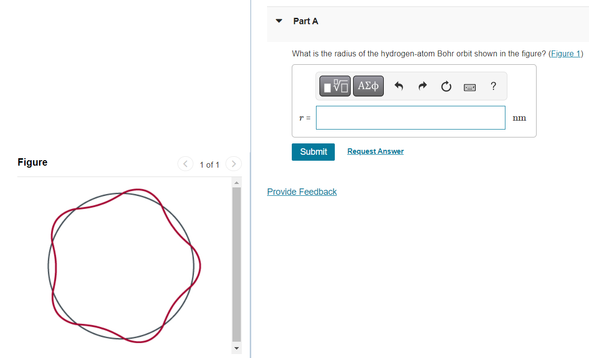 Solved What Is The Radius Of The Hydrogen Atom Bohr Orbit