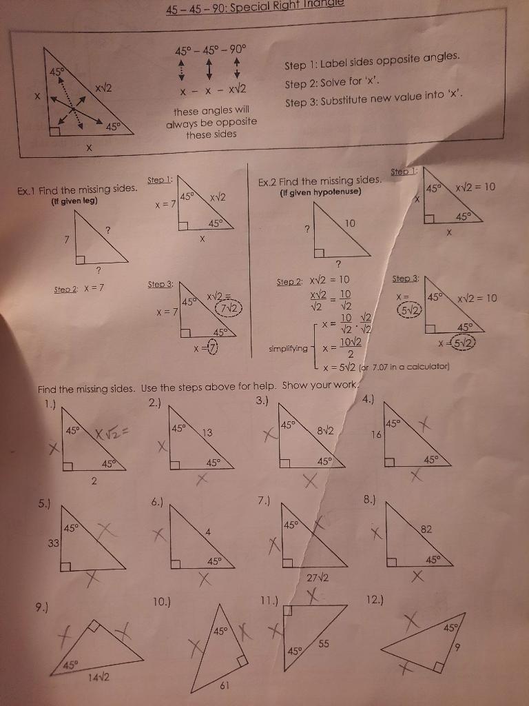 Solved Step 1: Label sides opposite angles. these angles | Chegg.com