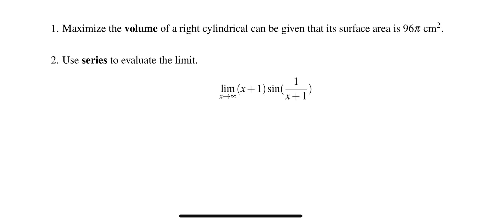 Solved 1. Maximize the volume of a right cylindrical can be | Chegg.com