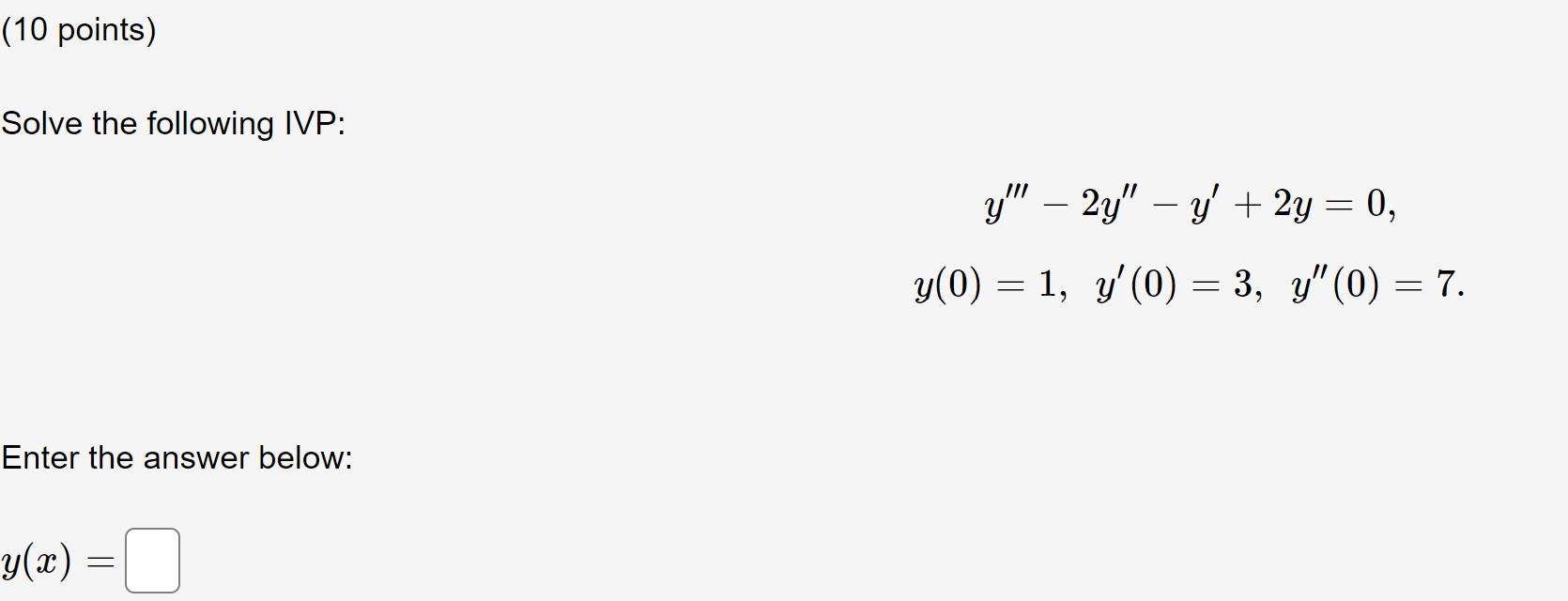 Solved Solve the following IVP: | Chegg.com