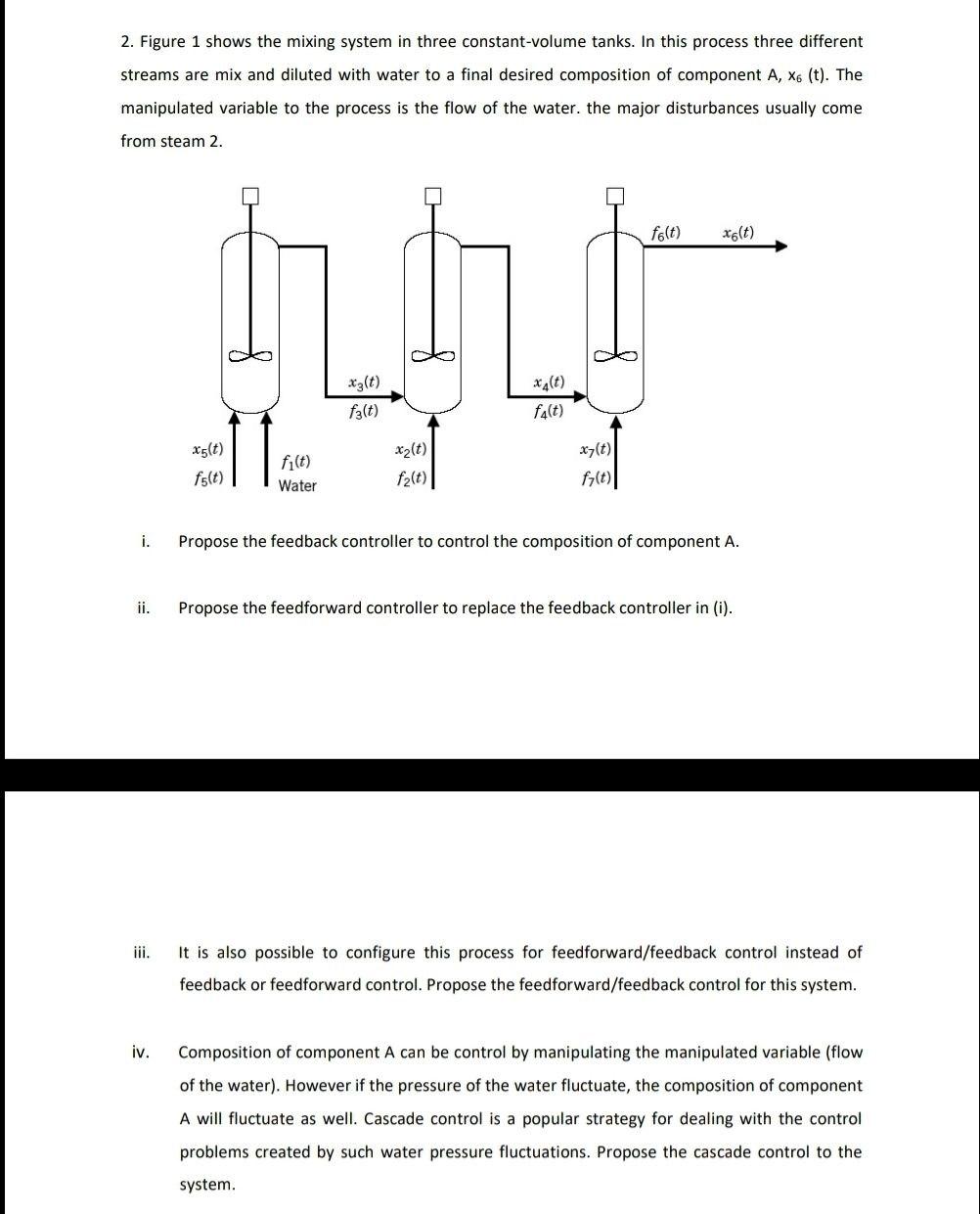 Solved 2. Figure 1 shows the mixing system in three | Chegg.com