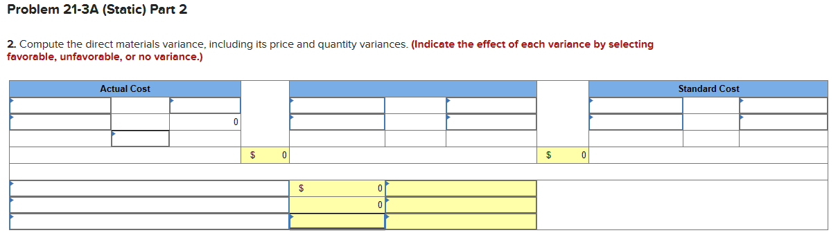 Problem 21-3A (Static) Flexible overhead budget; | Chegg.com