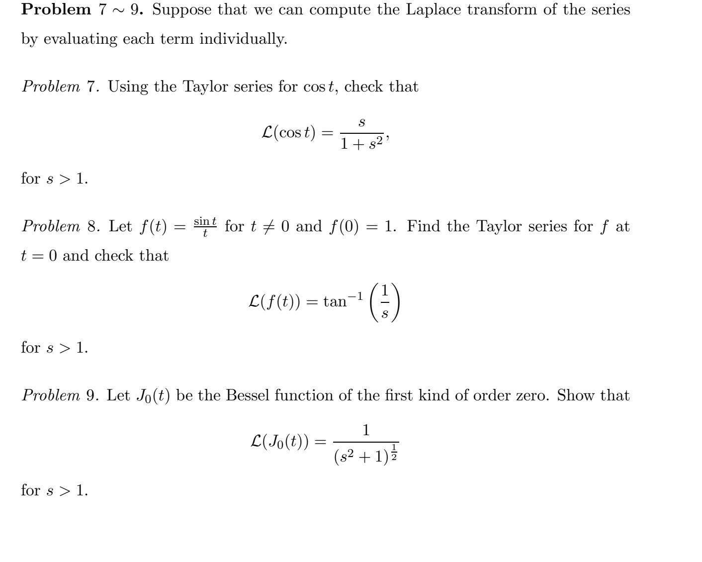 Solved Problem 7∼9. ﻿Suppose that we can compute the Laplace | Chegg.com