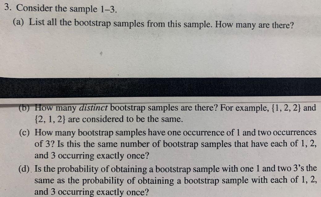 Solved 3 Consider The Sample 1−3 A List All The 