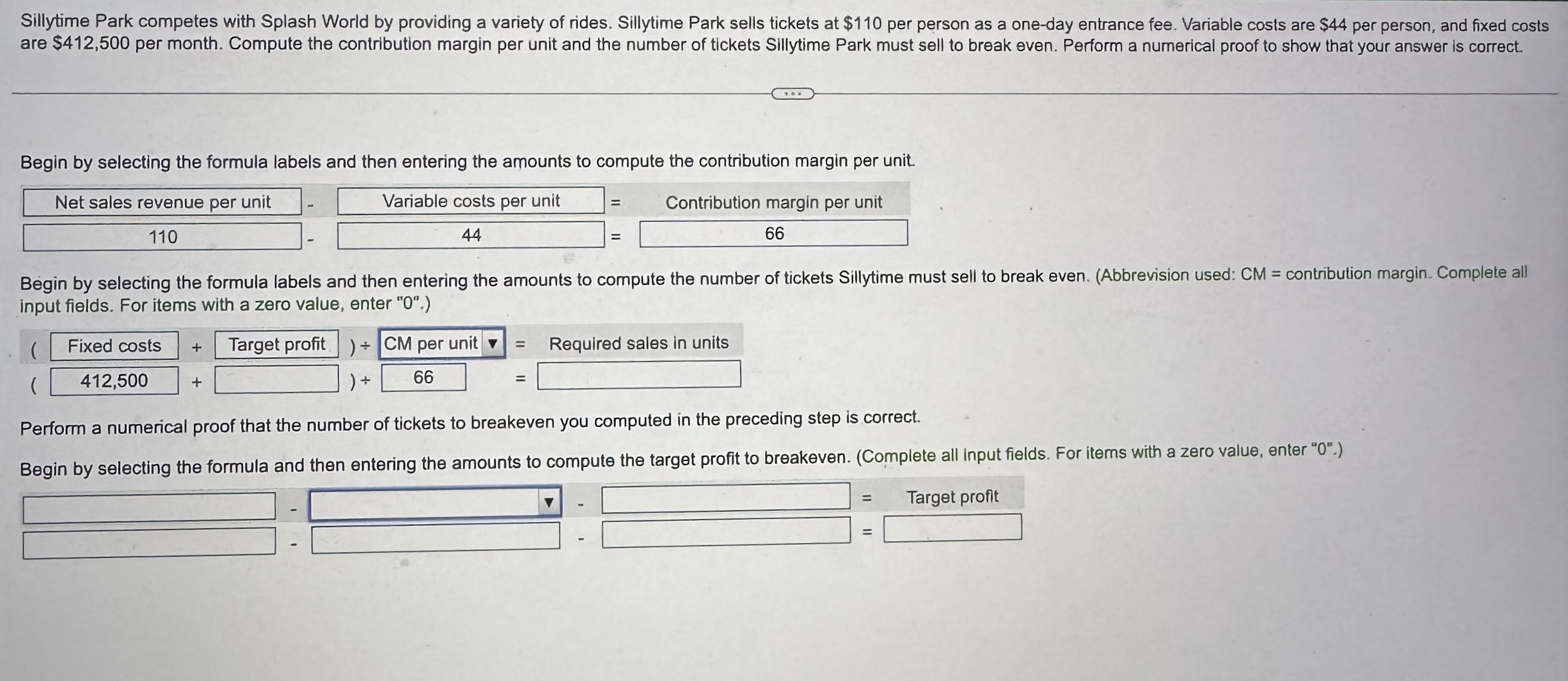 Solved Sillytime Park competes with Splash World by | Chegg.com
