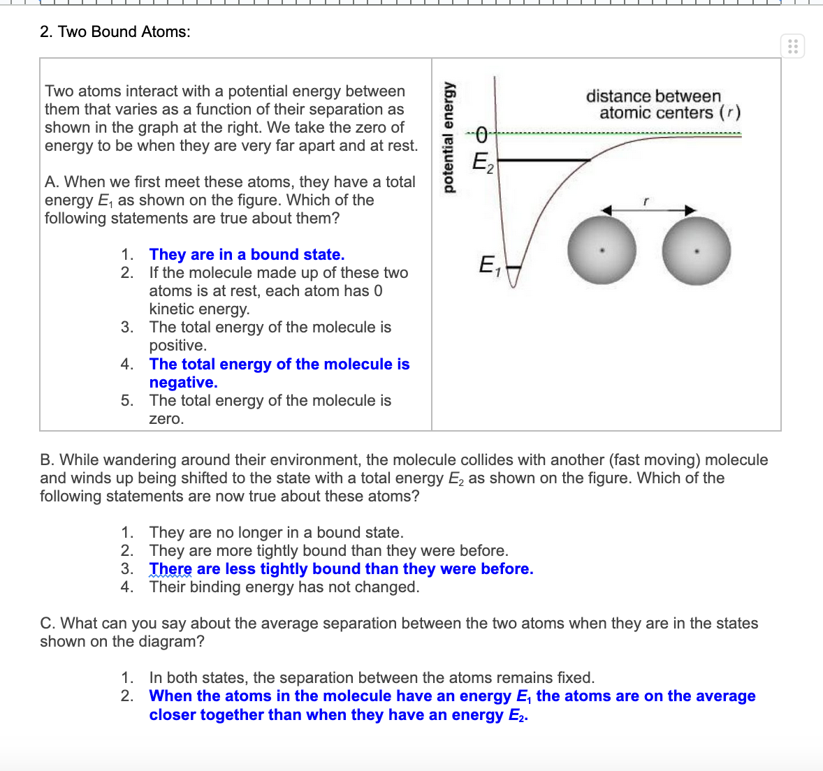 CONTINUED: When the atoms in the molecule have an | Chegg.com